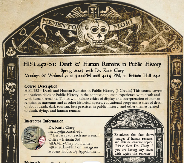 Death and Human Remains in Public History, 2.0 – Katie Stringer Clary, PhD